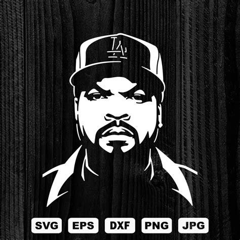 Ice Cube 3 Svg Cutting Files Rapper Digital Clip Art Hip H Inspire