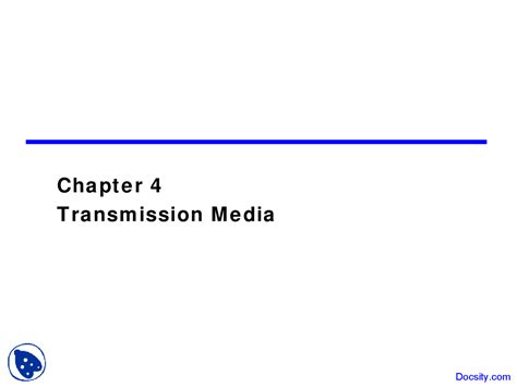 Transmission Media Data Communications Lecture Slides Slides Data Communication Systems