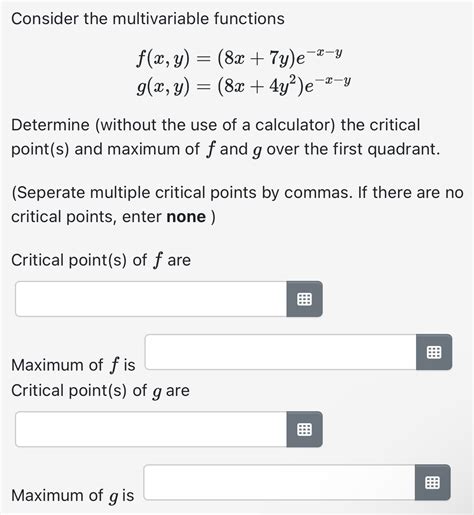 Solved Consider The Multivariable