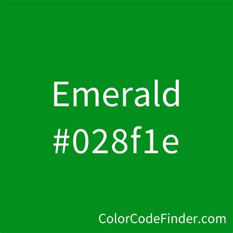 Emerald Color Code Is 028f1e