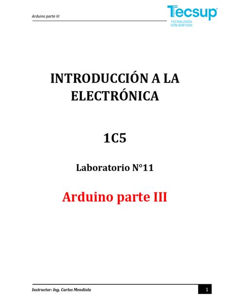 L11 Arduino Iii Pdf Arduino Ingenieria Eléctrica
