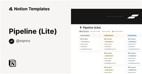 Pipeline Lite Template Notion Marketplace Pipeline Lite Template Notion Marketplace