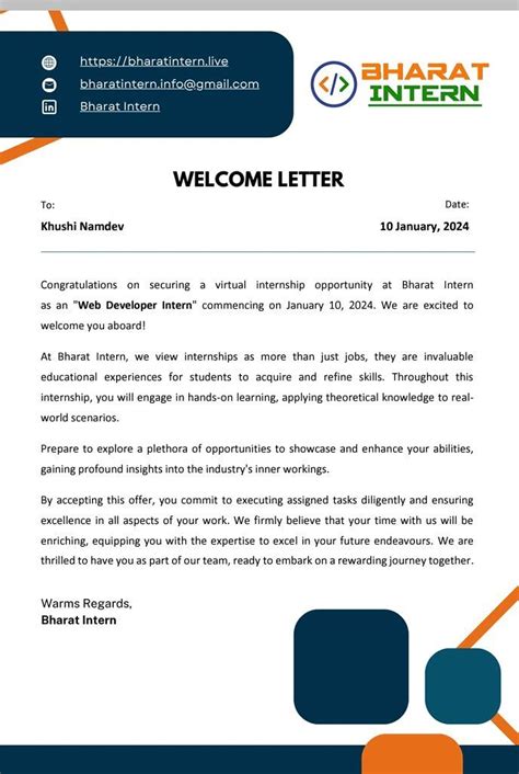 Khushi Namdev On Linkedin Bharatintern Bharatintern Webdevelopment