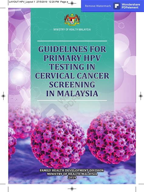 Guidelines For Primary Hpv Testing For Cervical Cancer Screening In Malaysia Autosave Pdf