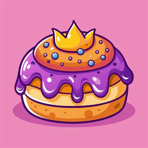 King Cake Vector Food Graphic Presentation Premium Ai Generated Vector