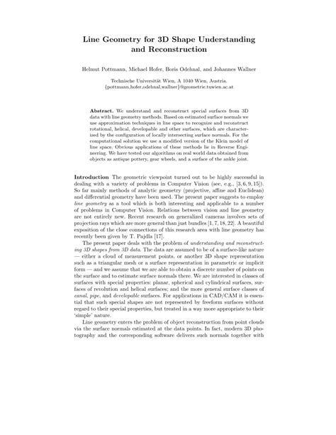 Line Geometry For D Shape Understanding And Reconstruction DocsLib