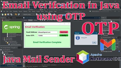 Java Programming 15 Email Verification Using Otp Gmail One Time Password In Java Youtube