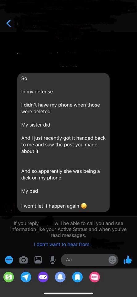she deleted 3 admin posts and a bunch of other important posts r