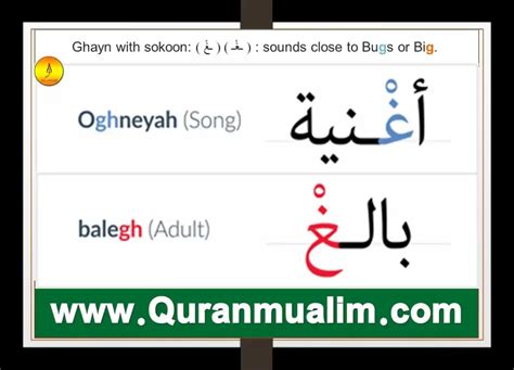 Ghayn غ Arabic Alphabets In English Quranmualim Quran Mualim