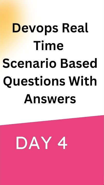 Day 4 Devops Interview Questions With Answers Devops Devopsinterviewquestions Youtube