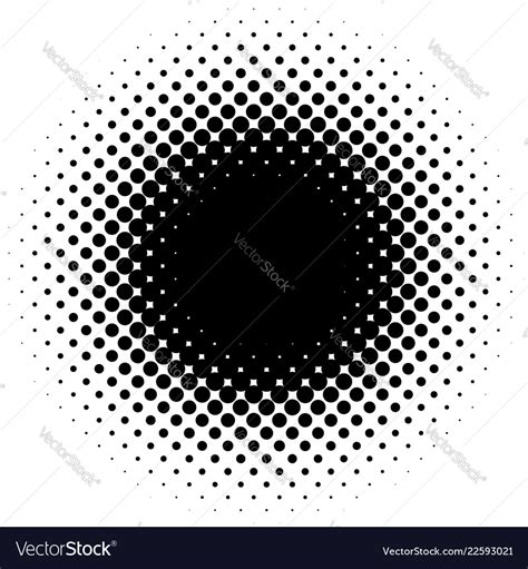 Halftone Element Circular Pattern Specks Vector Image