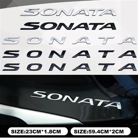 자동차 스타일링 Abs 장식 스티커 자동차 후면 문자 엠블럼 데칼 현대 소나타 개조 액세서리 3d Aliexpress