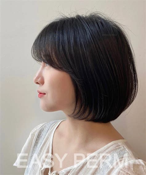 볼륨감 있는 짧은 단발 이지펌 차홍룸 방배점 김혜주 네이버 블로그