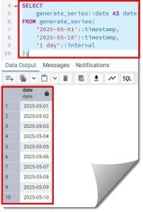 Postgres Generate Date Range DatabaseFAQs