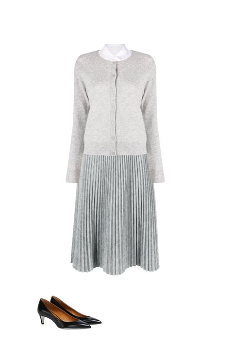 7 Ways To Style A Gray Pleated Skirt For Work — The Sustainable Closet