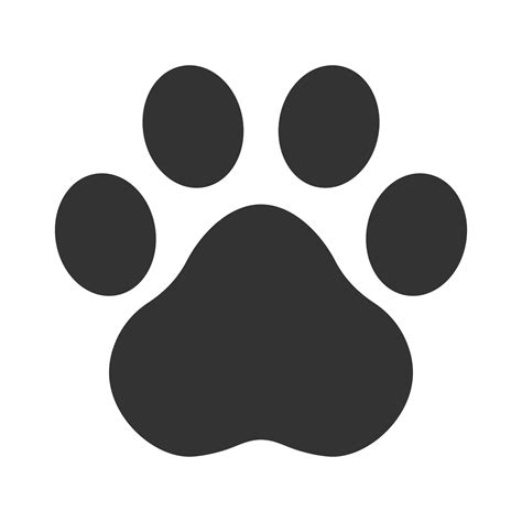 Cat Paw Vector Footprint Icon Cartoon Character Symbol Illustration