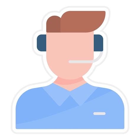 Premium Vector Tech Support Agent Male Flat Illustration