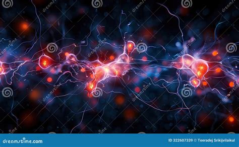 Illustration Abnormal Neural Synaptic Connection Causing Epilepsy Stock