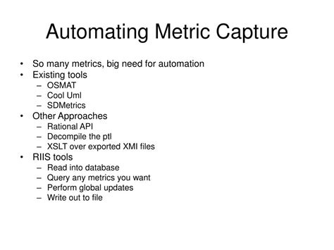 PPT UML Metrics PowerPoint Presentation Free Download ID 5671829