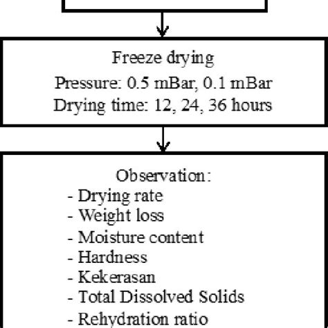 Flow Chart Of Freeze Drying Experiment For Strawberry Download