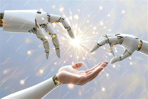 Premium Photo Bridging Humanity And Technology Humanrobot Interaction