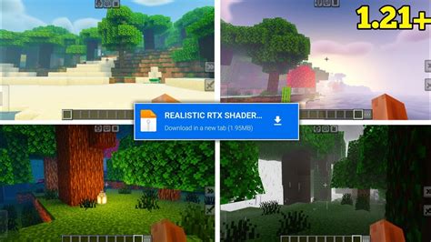 realistic shaders minecraft pe 1 21 best shader mcpe 1 21 patched