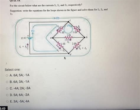 Solved For The Circuit Below What Are The Currents Ii 12 Chegg Com