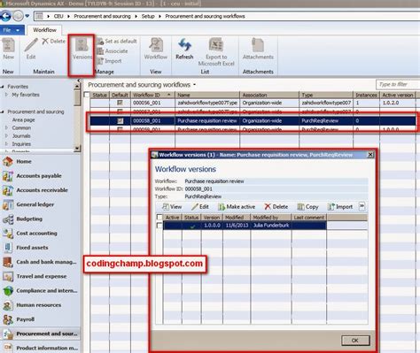Coding Champ Workflows In Microsoft Dynamics Ax 2012 Part 1