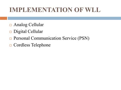 Wireless Local Loop Pptx Computer Networking Computing