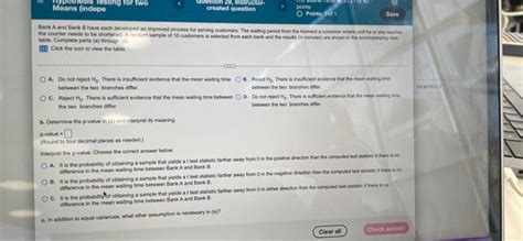Solved Homework Module Hypothesis Testing For Two Means Chegg