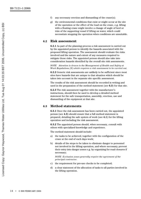 Bs 7121 1 Cranes General 06pdf Medical Health