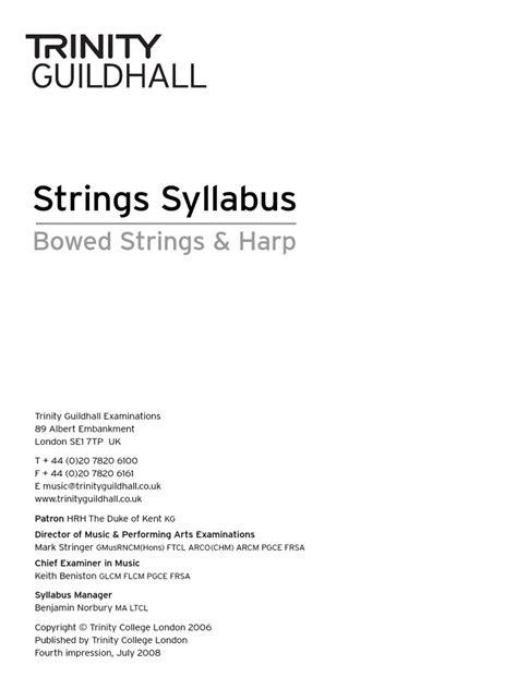Strings Syllabus Complete 4th Imp Pdf Chord Music Interval Music