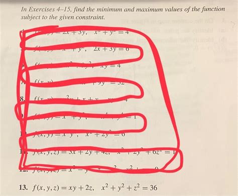 Solved In Exercises 4 15 Find The Minimum And Maximum