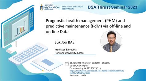 Data Science And Analytics Seminar Prognostic Health Management Phm And Predictive