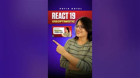 🌀react 19 Useoptimistic Explained React19 Shorts Sofiagoyal Shortvideo Youtube