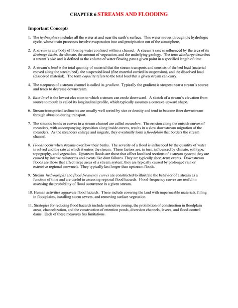 Ch Streams And Flooding CHAPTER STREAMS AND FLOODING Important Concepts The Hydrosphere