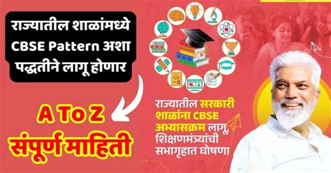 Cbse Pattern Maharashtra राज्यातील सरकारी शाळांमध्ये Cbse अभ्यासक्रम