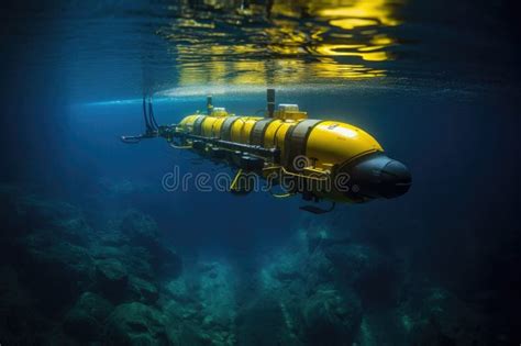 Autonomous Underwater Vehicle Auv In Motion Stock Image Image Of Propulsion Underwater 286393419