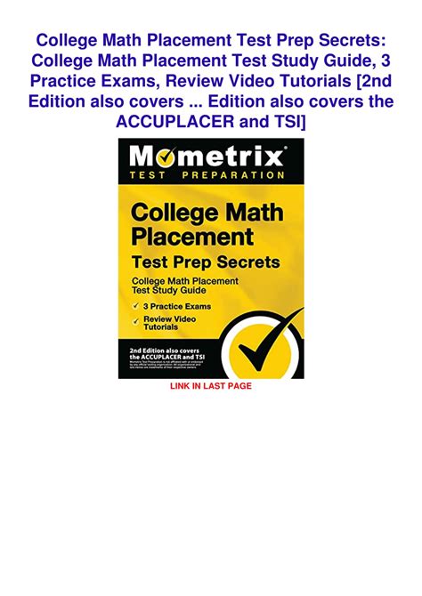 Ppt Get [pdf] Download College Math Placement Test Prep Secrets College Math Placement Test
