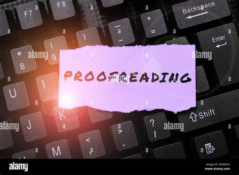 Conceptual Display Proofreading Conceptual Photo Act Of Reading And