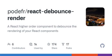 Github Podefrreact Debounce Render A React Higher Order Component To Debounce The Rendering