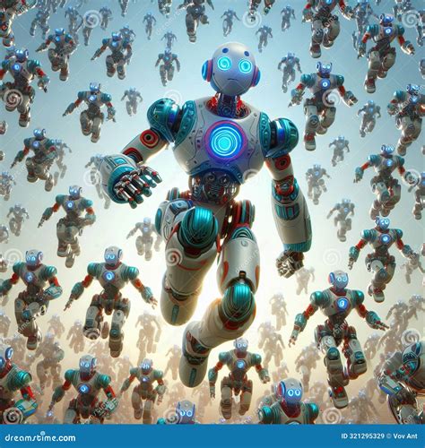 186 20 Swarm Robot A Group Of Robots That Work Together Toac Stock