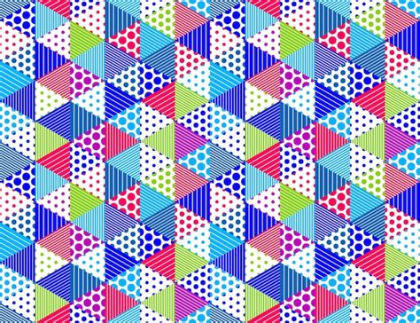 Premium Vector Seamless Isometric Rhombus And Triangles And Dots Geometric Pattern 3d Cubes