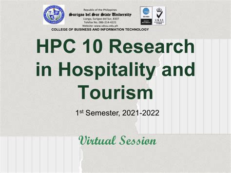 Hpc 10 Research Assignment Hospitality And Tourism