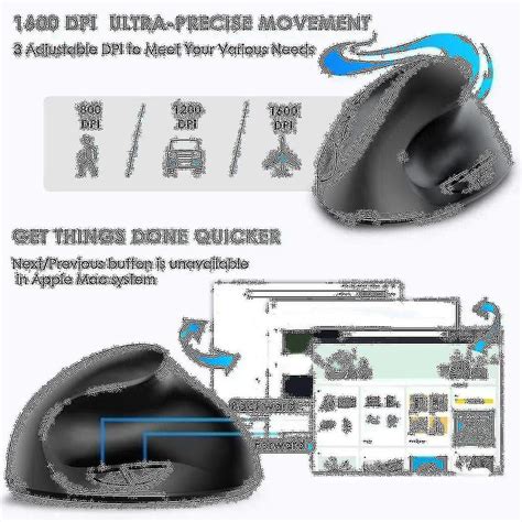 24g Wireless Mouse Ergonomic Mouse Computer Office Vertical Grip Mouse