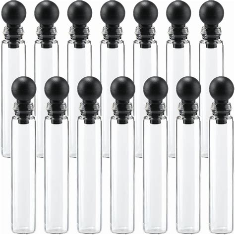 60pcs 2ml Perfume Sample Bottles Glass Travel Tube With Plug Small