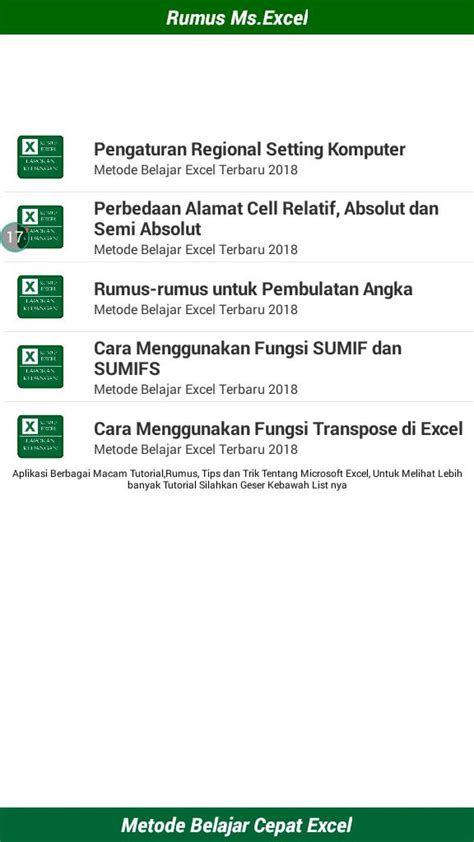 Rumus Excel Lengkap Apk For Android Download