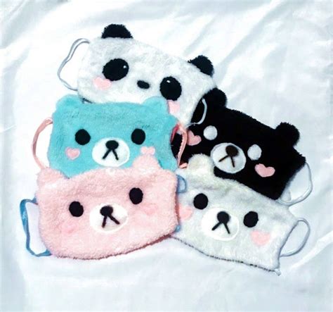 Cute Masks Face Mask Cute Diy Face Mask Panda Kawaii Kawaii Plush