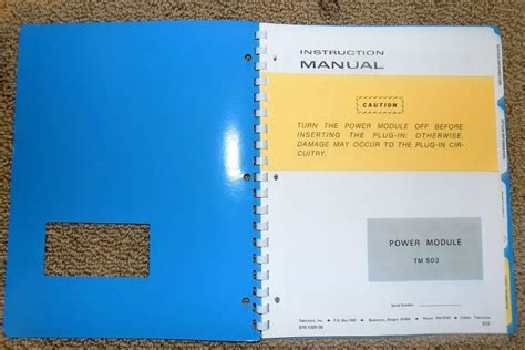 Original Tektronix Tm 503 Power Module Instruction Manual Free Shipping 3930446923