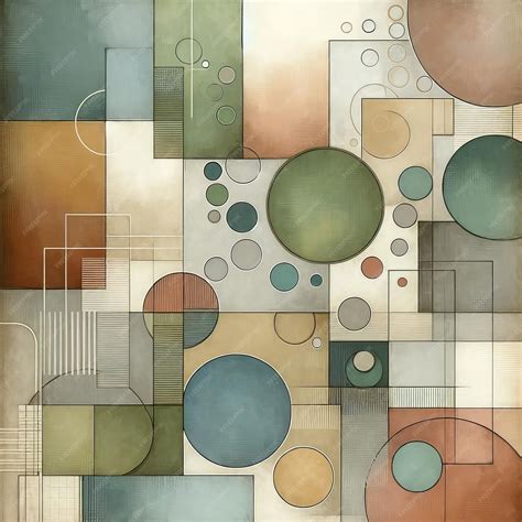 Premium Photo Muted Geometric Shapes Background